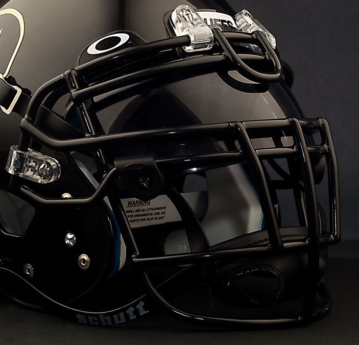 Plain Black Football Helmet
