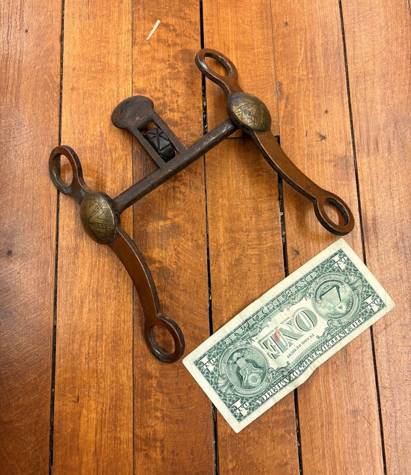 Antique PRISON MADE SPOON SPADE Horse Bit Working Horsehead Bit Copper ...