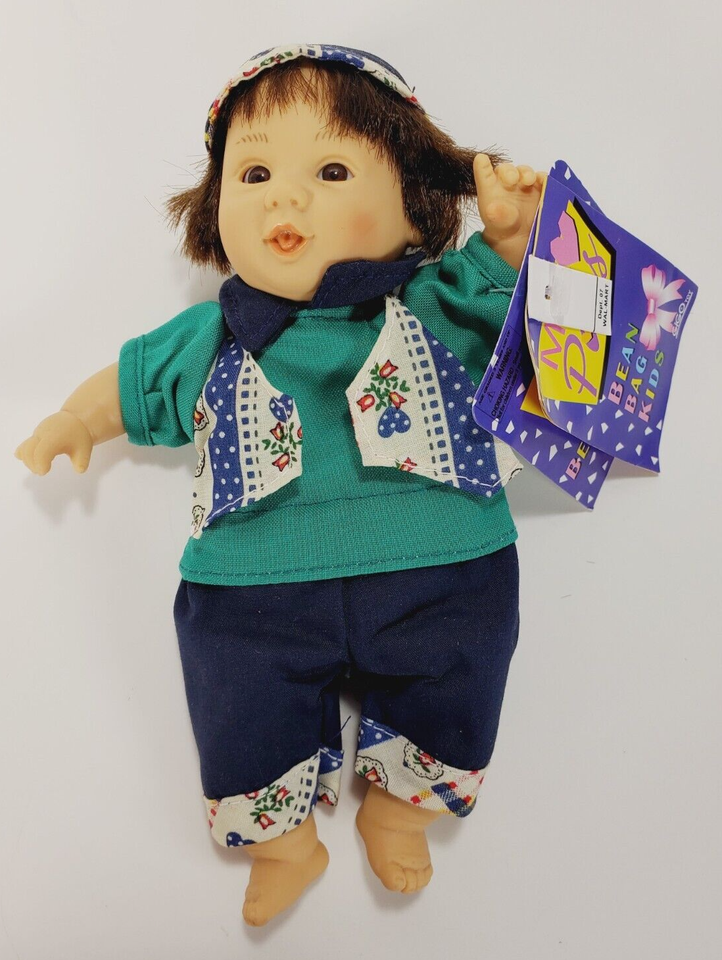 LOT 4 NEW Gi-Go GIGO Toys My Pals Bean Bag Kids Vinyl Baby Dolls 8" w ...