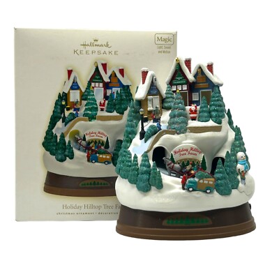 Hallmark Keepsake Holiday Hilltop Tree Farm Light Sound Motion Ornament ...