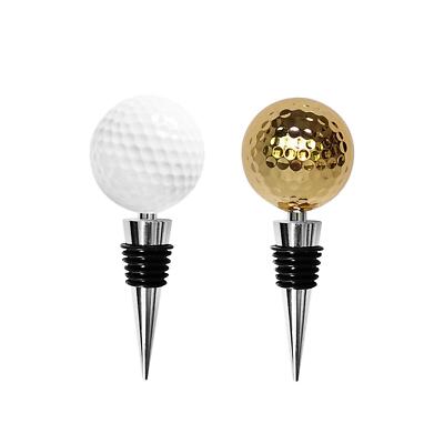 Novelty Golf Ball Wine Bottle Stoppers Beer Beverage Bottle Caps Home ...
