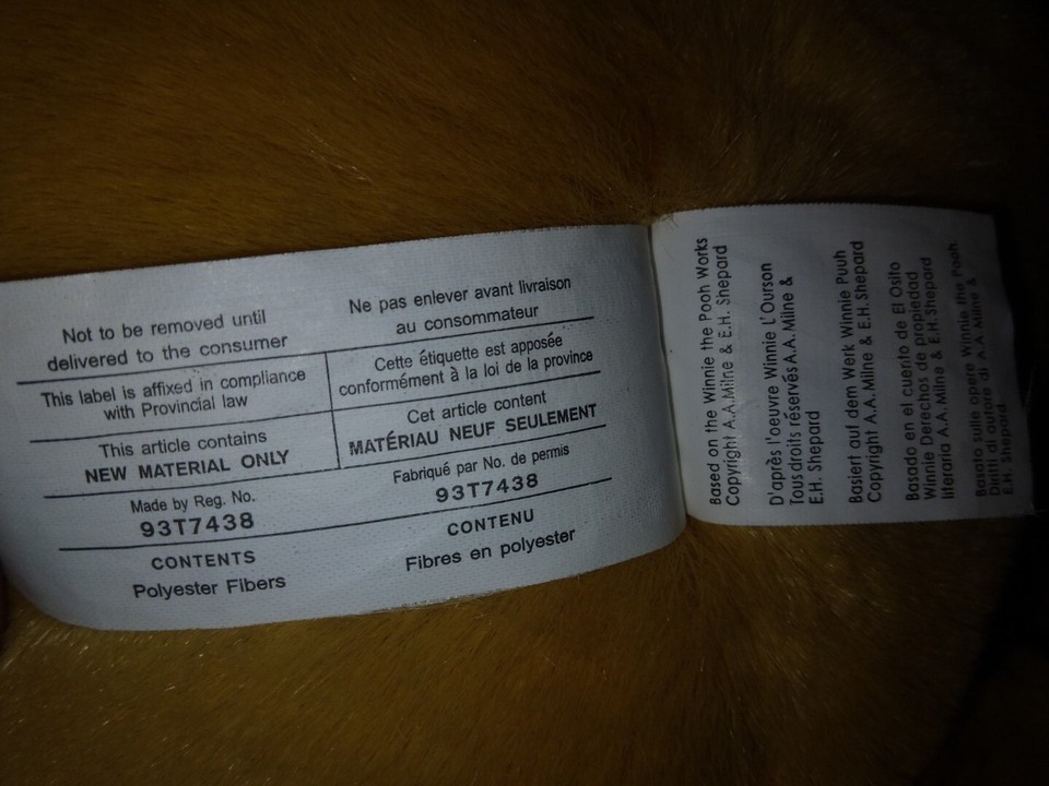 Disney Winnie The Pooh Vintage LARGE JUMBO 36" inch Plush Stuffed Bear ...