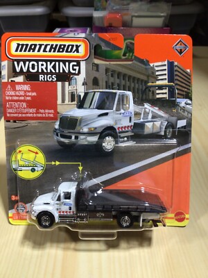 MATCHBOX WORKING RIGS International durastar 4400 Flatbed Tow Truck | eBay