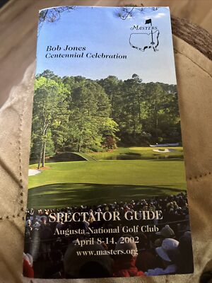 2002 Masters Spectators Guide - Augusta National Golf Club - Tiger ...