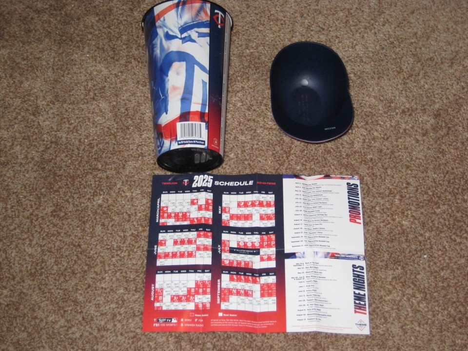 Minnesota Twins Baseball Misc Items Mini Helmet Plastic Cup 2025 Pocket ...