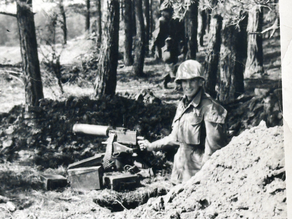 RARE Vtg Photo M1917 Water Cooled .30 Cal Machine Gun W/ Message M-1 ...