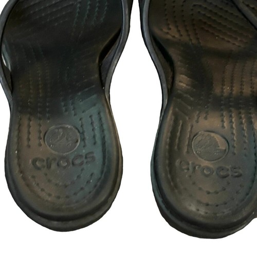 CROCS Cyprus Heeled Open Toe Sandals in Black WOMEN'S 9 | eBay