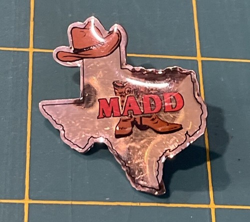 Mothers Against Drunk Driving (MADD) Texas Shape Pin Lapel | eBay