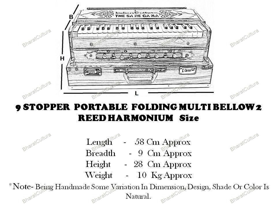 Portable Foldable 3.5 Octave 9 Stopper Double Reed Laying Style ...