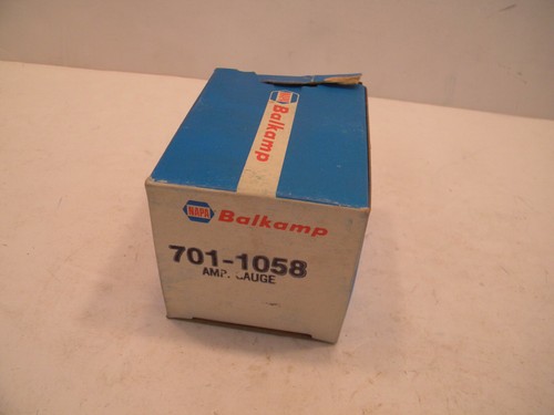 NOS Vintage 2" NAPA Balkamp 701-1058 Amperes 0-60 Volts Gauge w/ Light ...