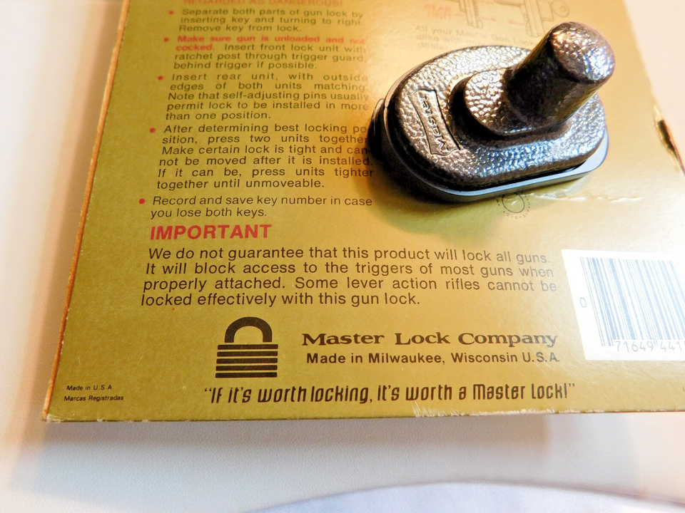 Master Gun Lock USA Made Vintage NOS | eBay