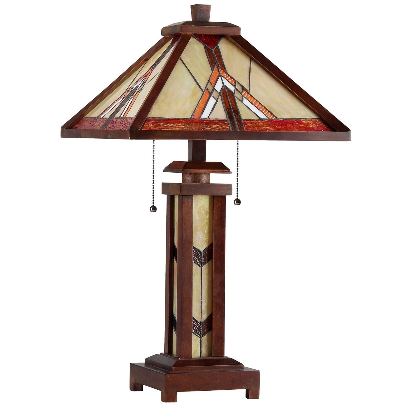 Tiffany Style Table Mission Desk Lamp Luxury 2 Light Decor Stained ...