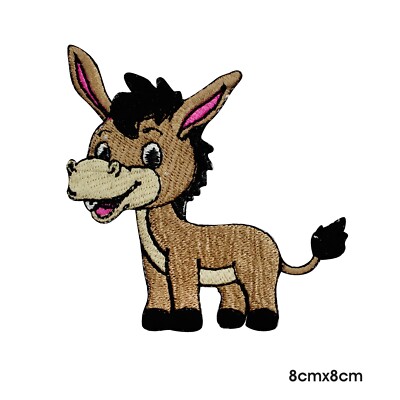 Donkey patch, Kids patch, cute donkey patch Embroidered Iron on patch ...