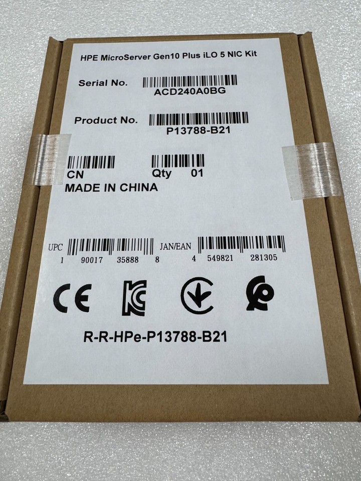 New in box HPE MicroServer Gen10+ Plus iLO Enablement Kit New ilo5 ...