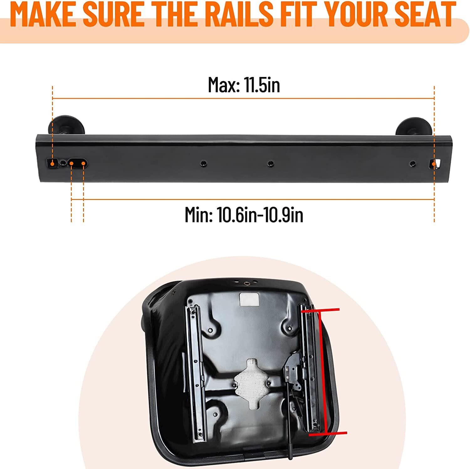 Racewill Seat Slider Universal Alloy Steel Seat Mounting Track Assembly ...