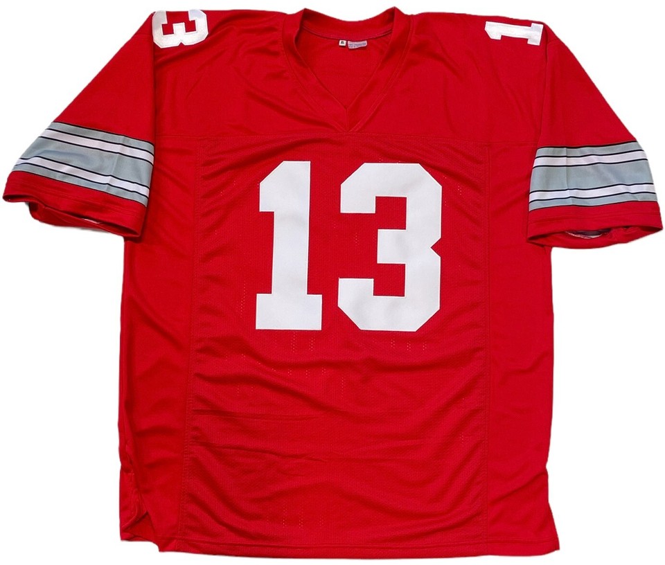 MAURICE CLARETT SIGNED OHIO STATE JERSEY PSA/DNA COA INSCRIBED 02 ...