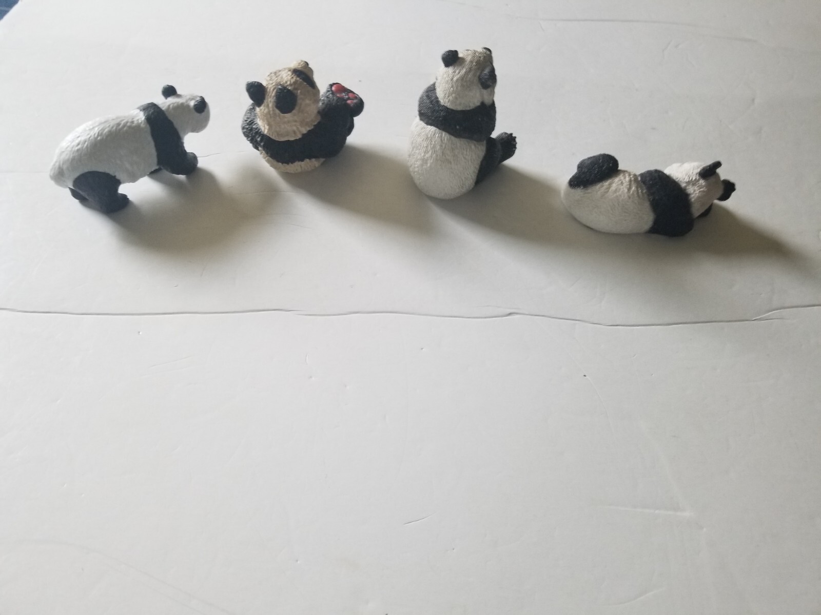VINTAGE PANDAS POSING LOT 4 PCS VARIOUS POSES CUTE STONE CRITTERS ...