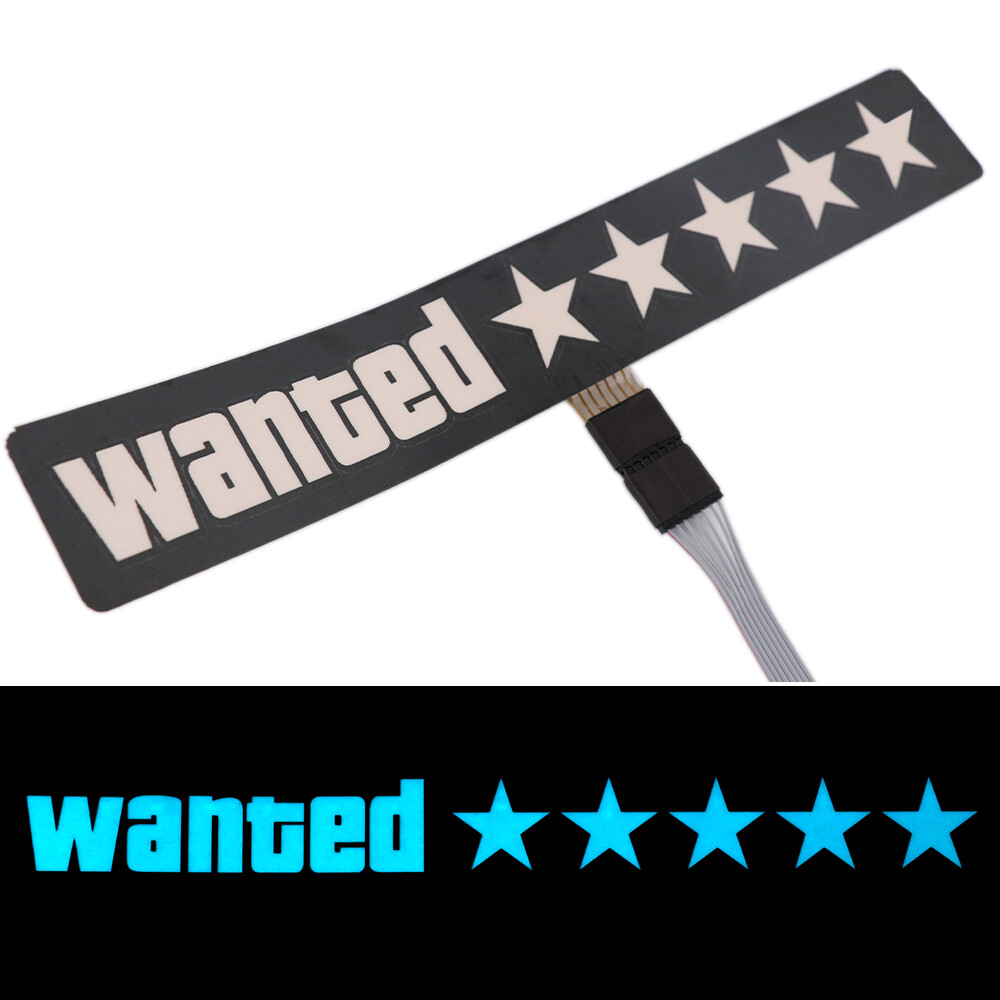 Wanted 5Star JDM Glow Panel Electric Marker Lamp Blue LED Light Sticker ...