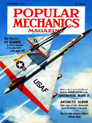 MAGAZINE COVER SCIENCE POPULAR MECHANICS JET FIGHTER USA PRINT POSTER ...