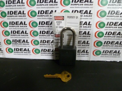 Master Lock 410BLK Thermoplastic Safety Padlock - New In Box | eBay