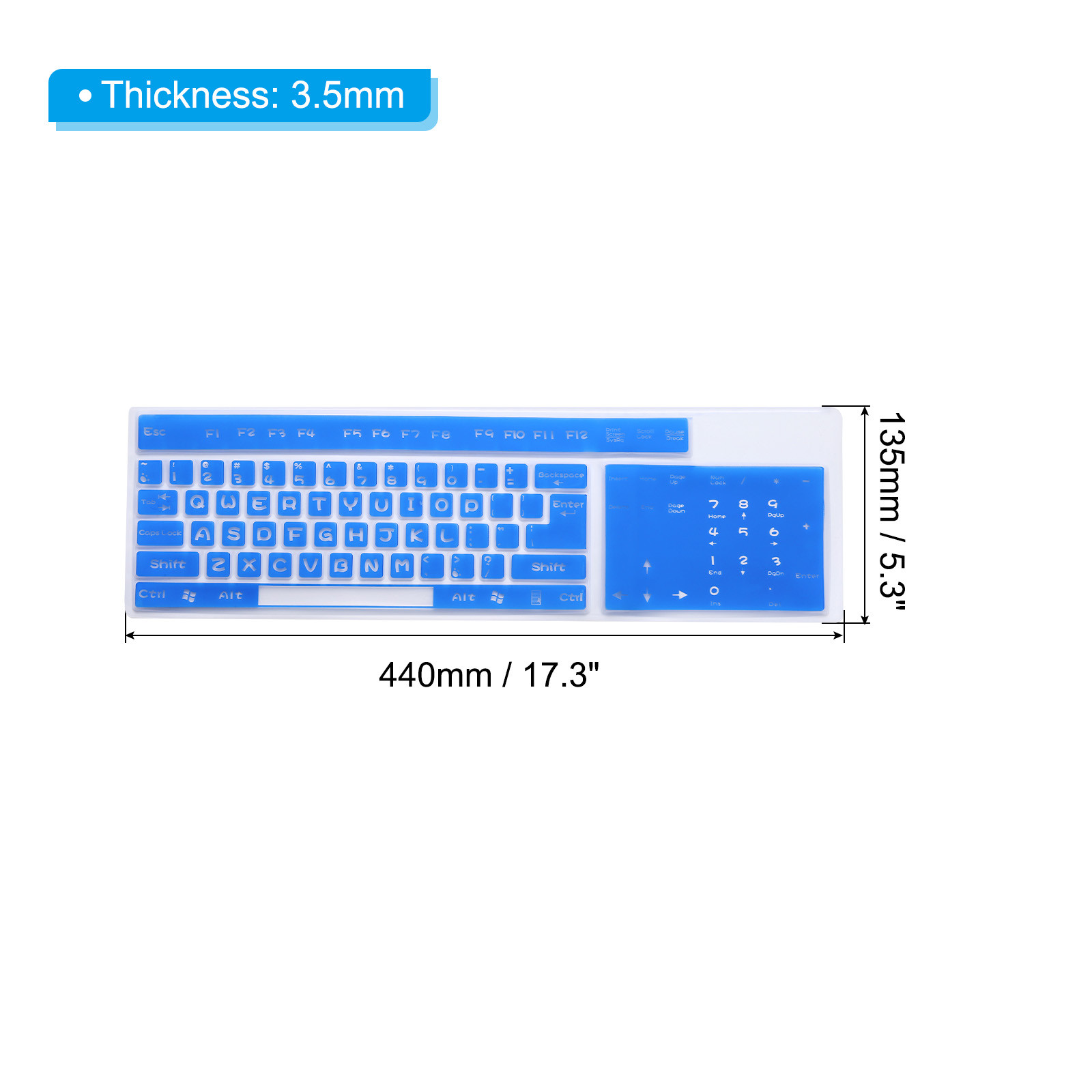 Pc Keyboard Cover Skin Silicone Desktop Keyboard Skin 17.3