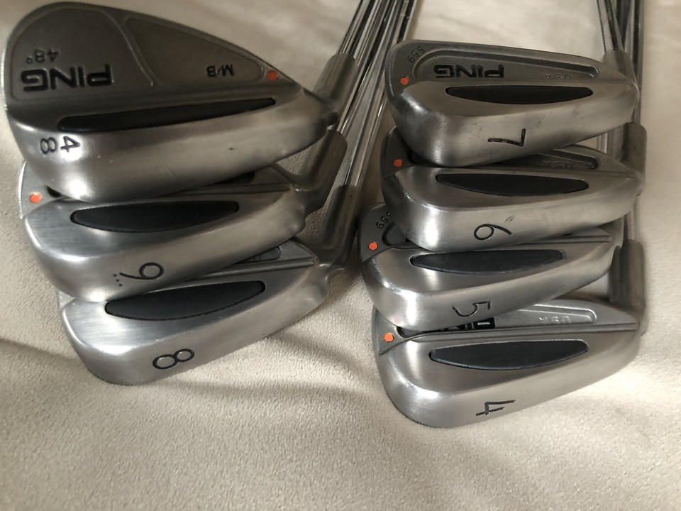 Ping S59 Irons 4-Pw 48* Iron Set Heads Left Handed Lh Steel Orange Dot ...