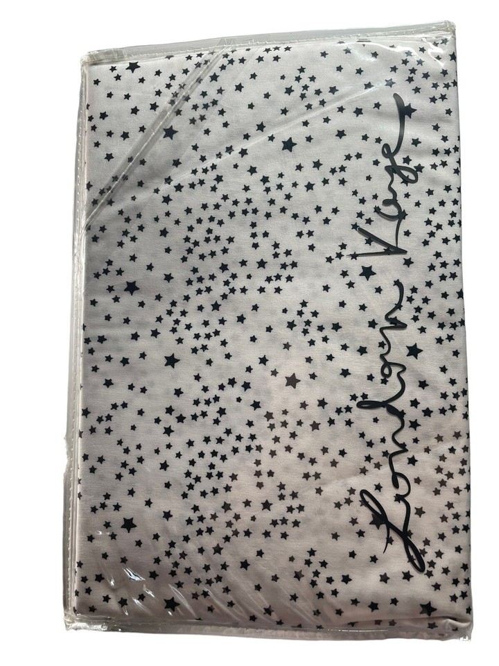 London Kaye Black Stars On White Dreamy Night Twin Size Sheet 3 Piece ...