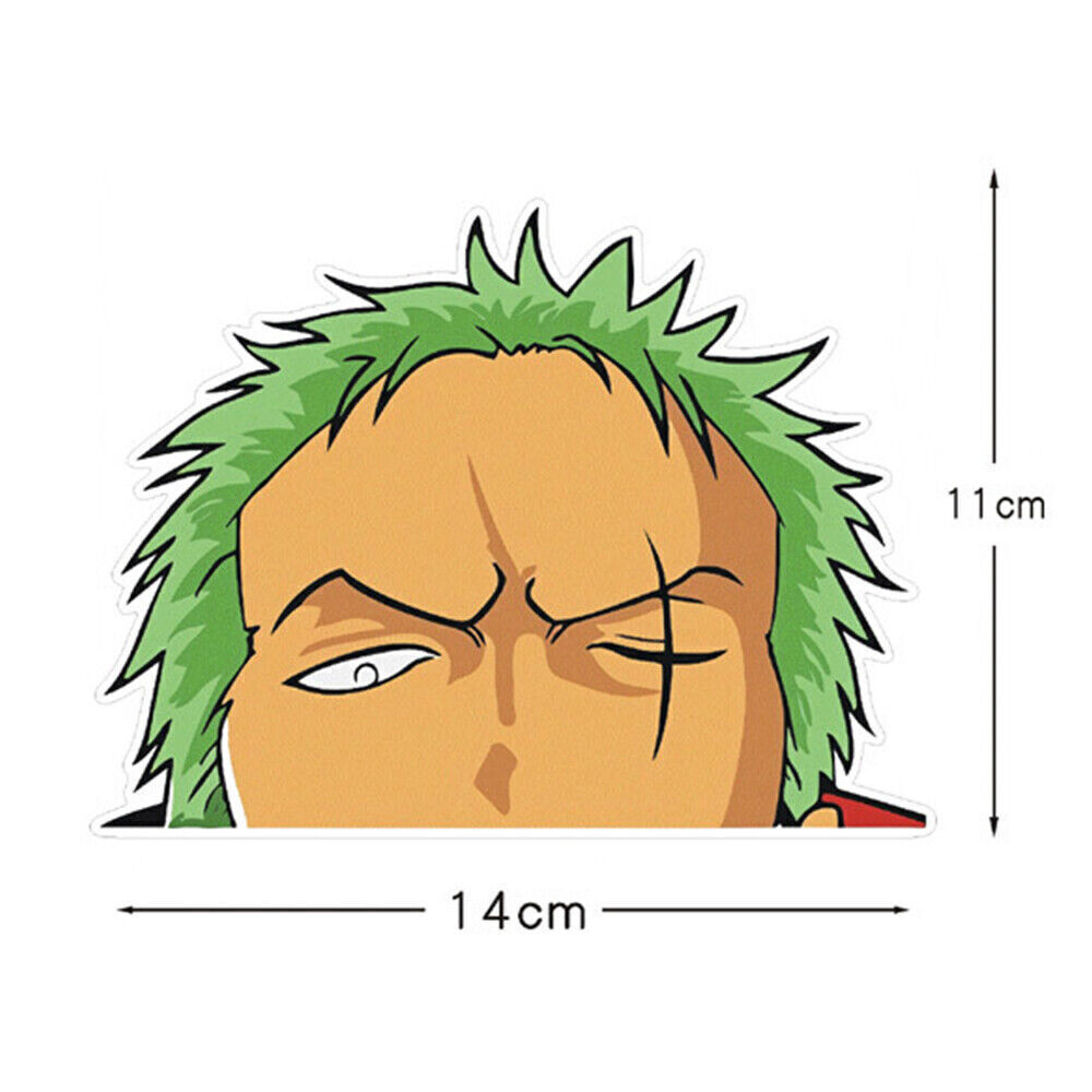 . One Piece Roronoa Zoro Peeker Peeking Car Stickers Anime Bumper ...