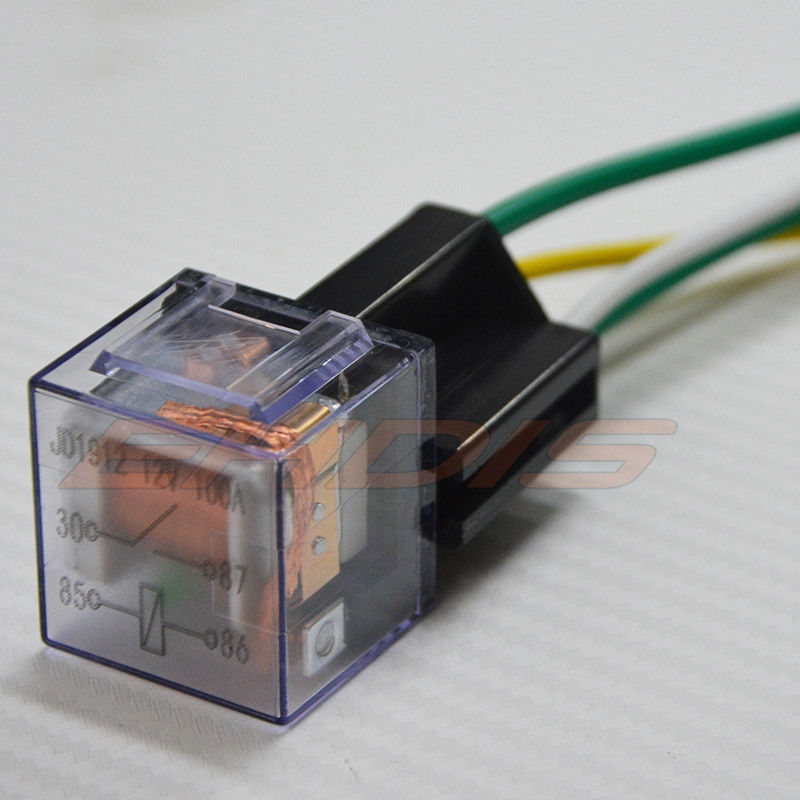 12V/24V 60A Car Relay Socket Connector Heavy Duty SPST 4-Pin Waterproof ...