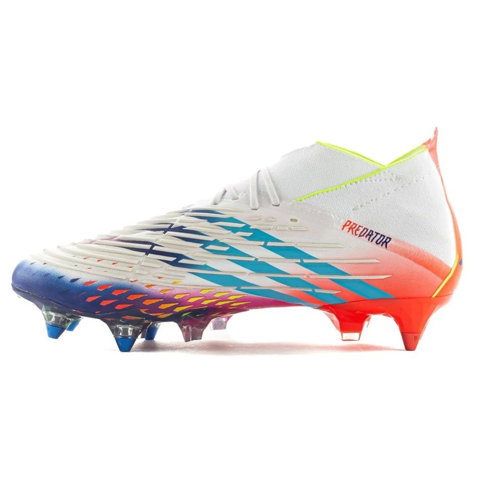 Adidas Predator Edge.1 SG Soccer Cleats White Multi GW1021 Men's Size ...