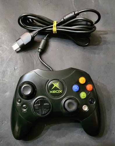 Original Xbox S-Type Controller Black Genuine OEM w Breakaway Cable - 4 ...
