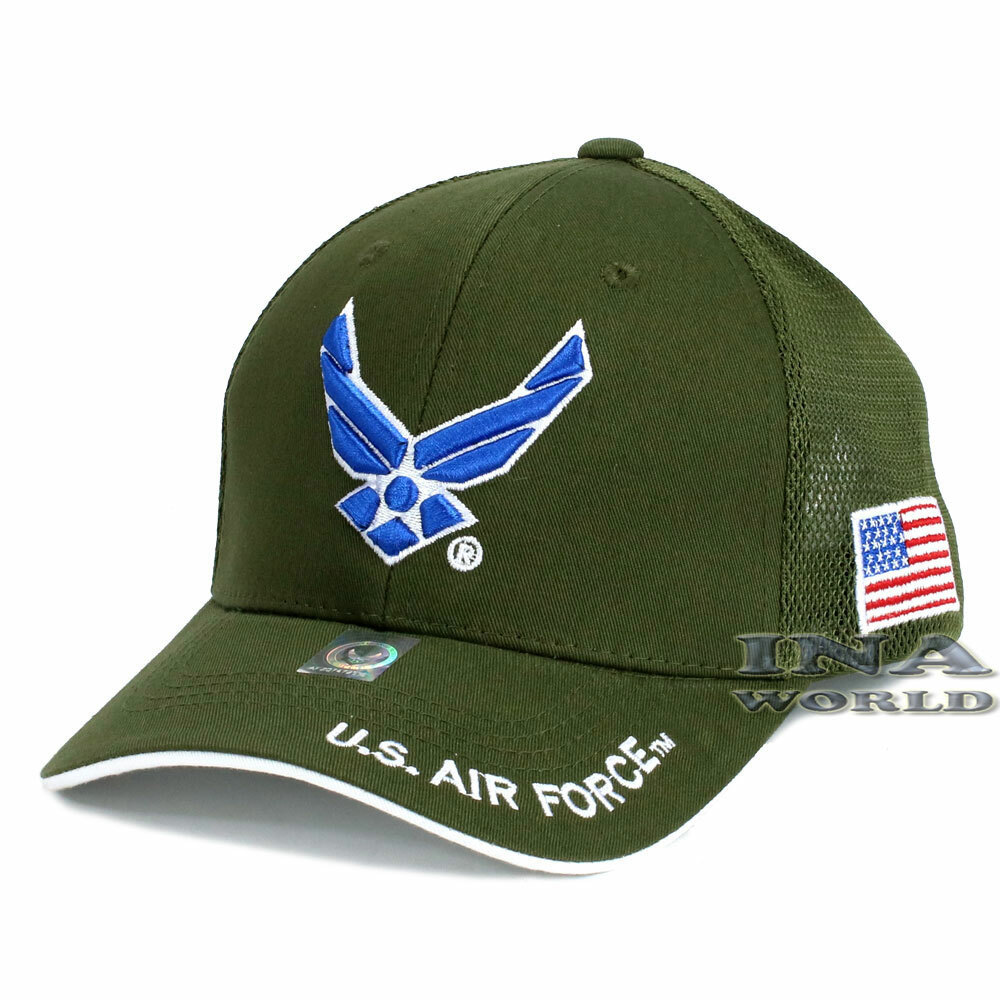 U.S. AIR FORCE Hat USAF Logo Cap Official Licensed Mesh Military ...