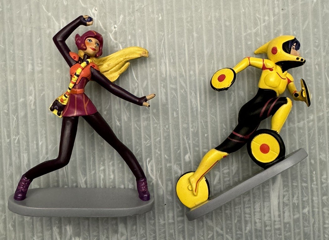 Disney BIG HERO 6 GoGo Tomago & Honey Lemon PVC FIGURE LOT Cake Topper ...