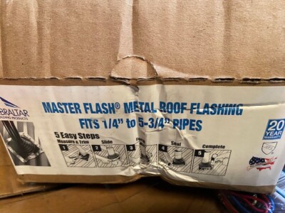 6 PACK Master Flash Pipe Flashing Metal Roof 1/4" to 5 3/4" 81840 ...