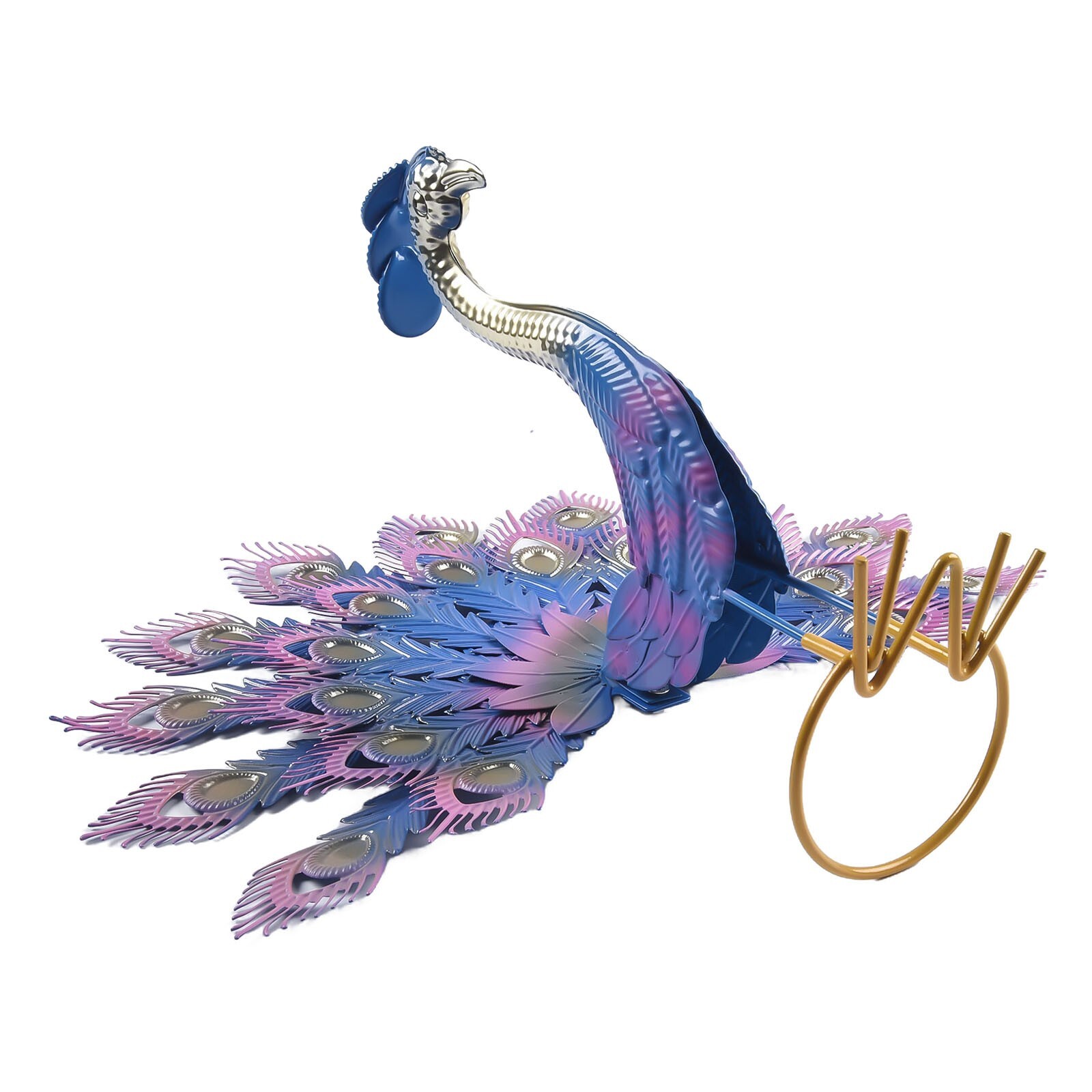 Graceful Blue Peacock Garden Statue The Perfect Focal Point for Your ...