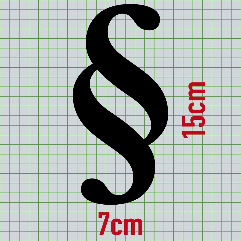 Paragraph Black 5 7/8in Characters Symbol Law Lawyer Law Office Sticker ...