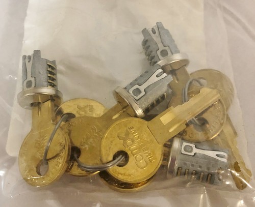 4 - CompX 104E Timberline Polished Nickel Lock Core w/ 2-Key LOT #9534 ...
