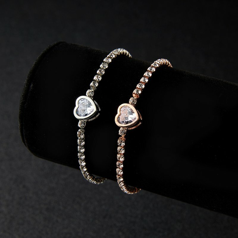 Women's Adjustable Chain Bracelet Rhinestone Crystal Cuff Bangle ...