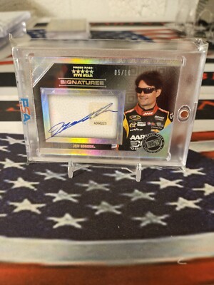 2013 PRESS PASS FIVE STAR Signatures Jeff Gordon Blue Ink On Card Auto ...