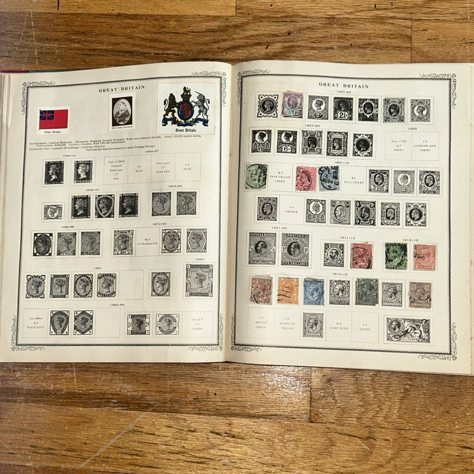 Scott International Junior Postage Stamp Album 1921 W/Stamps Collection ...
