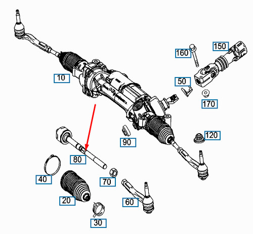 NEW MERCEDES-BENZ C-CLASS W205 STEERING RACK INNER TIE ROD A2054600805 ...