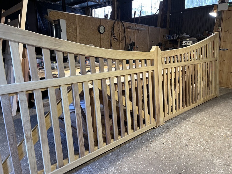 Wooden Driveway Gates New Iroko Picket Gates Hardwood Arch Top The ...