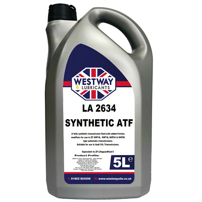 5L ATF LA2634 Lifeguard 5 ZF Transmission Fluid by Westway Lubricants 5 ...