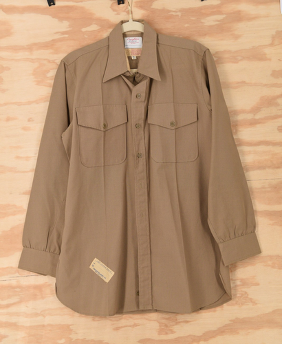Vintage USMC US Marines Creighton Khaki Dress Uniform L/S Shirt 15.5-33 ...
