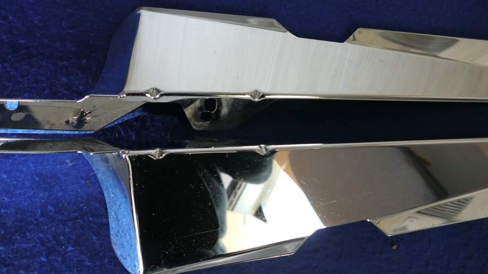 Genuine Harley Softail Fatboy FL Fork Mounted Chrome Wind Deflectors ...