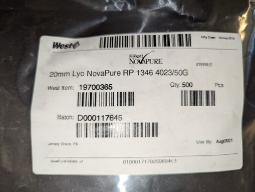 (500/Pk) WEST 20mm Lyo NovaPure RP 1346 4023/50G | eBay