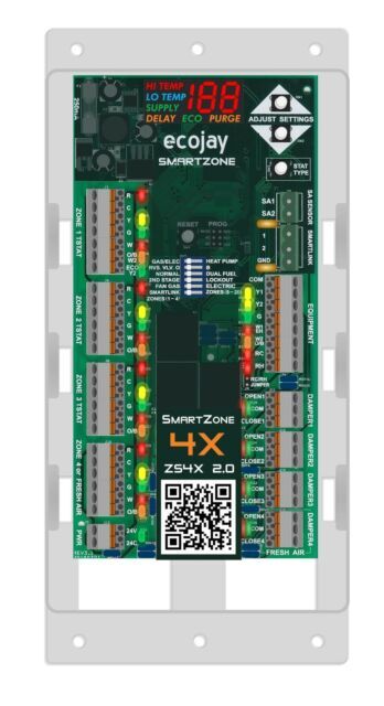 ECOJAY SmartZone-4X 4 Zone Controller Kit with Temperature Sensor ...