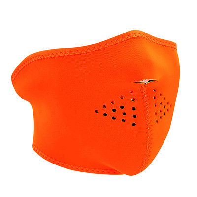 High Visibility Orange Neoprene HALF Face Mask, Ski, Bike Face ...
