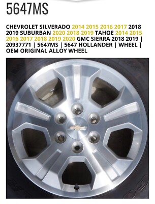 18” OEM Chevy Wheels and Tires: used in good condition, quantity of 4 ...