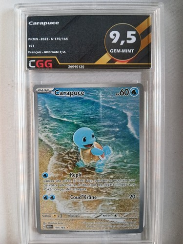 Carte pokemon FRANCAIS Carapuce (MEW 170) 151 CGG 9,5 26040120 | eBay